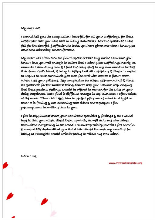 4 Amazing Sample Love Letter - My Word Templates