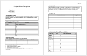 Project Plan Templates - 18 Free Sample Templates - My Word Templates
