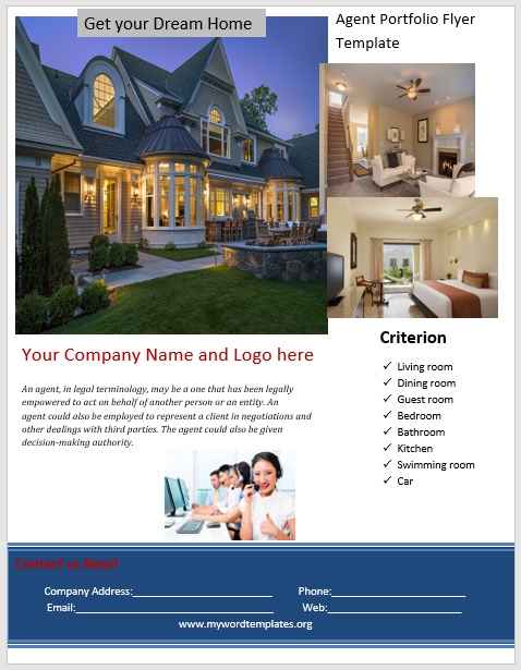 Agent Portfolio Flyer Template 08 - My Word Templates