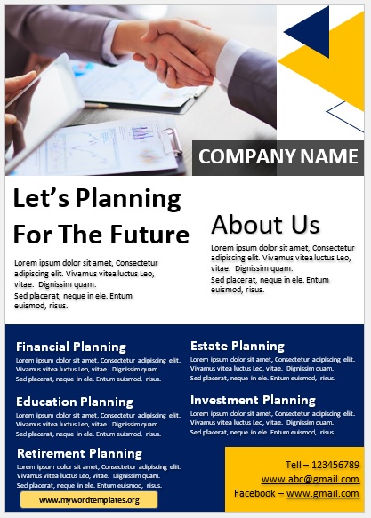 Financial Poster Template For Bank 03 - My Word Templates