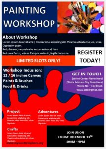 Painting Workshop Flyer Templates - My Word Templates