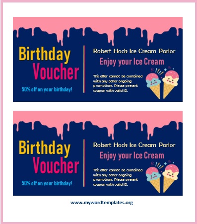 Birthday Voucher Template - My Word Templates