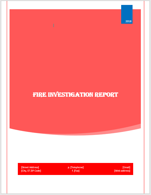 Fire Investigation Report Template - My Word Templates