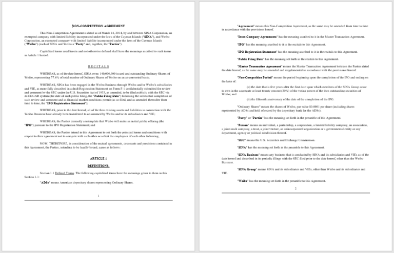 Business Contract Templates - 8 Free Samples - My Word Templates