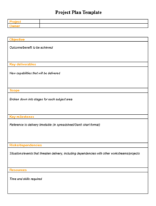 Project Plan Templates - 18 Free Sample Templates - My Word Templates