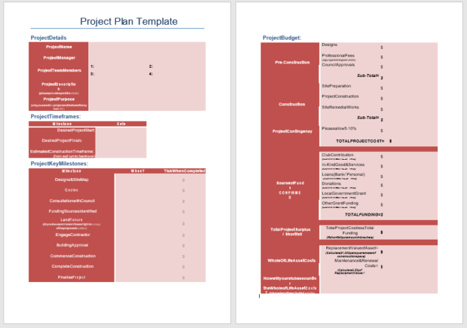 Project Plan Templates - 18 Free Sample Templates - My Word Templates