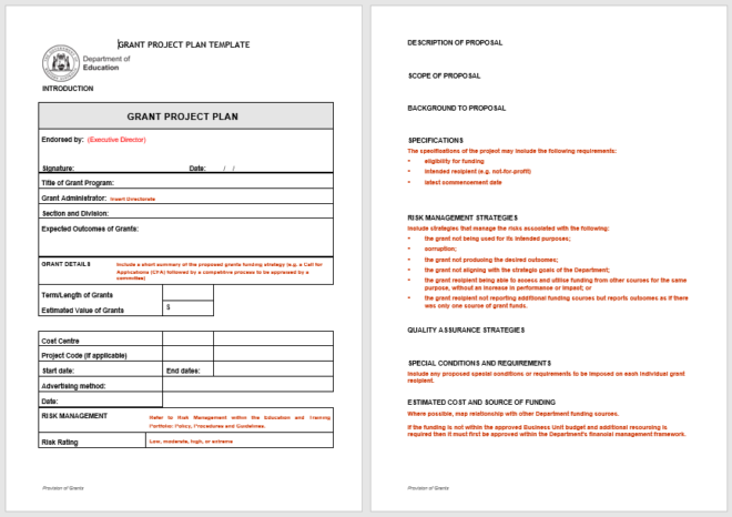 Project Plan Templates - 18 Free Sample Templates - My Word Templates