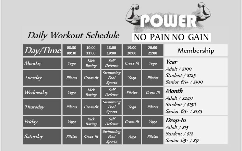 create your own workout plan template Archives - Microsoft Word Templates