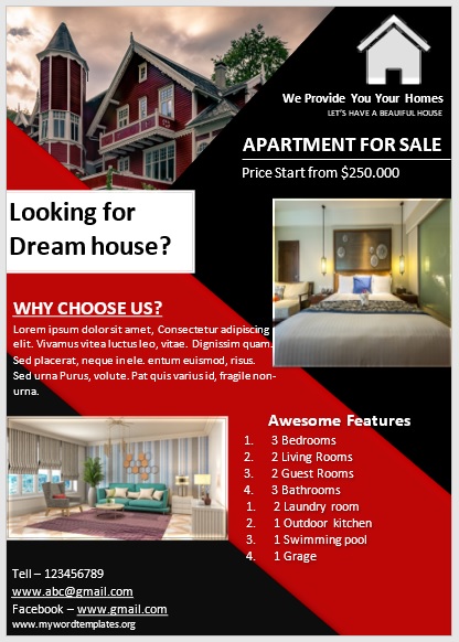 11 Free Online Apartment Flyer Templates - My Word Templates