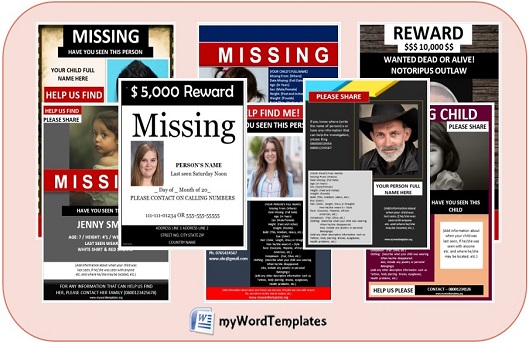 Missing Person Poster Templates - My Word Templates