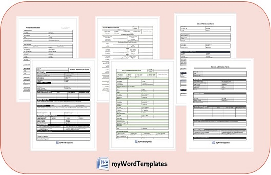 School Admission Form - My Word Templates