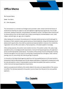 Office Memo Template - My Word Templates
